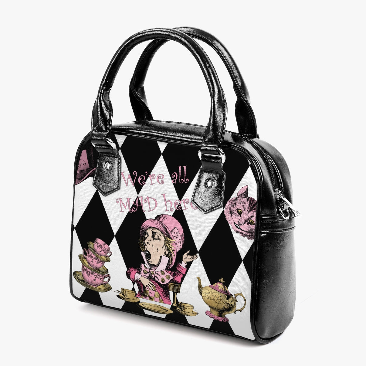 Mad Hatter Tea Party Shoulder Purse (JPHBMH1) – Victorian and Steampunk